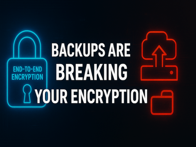 How Backups Can Break End-to-End Encryption (E2EE)